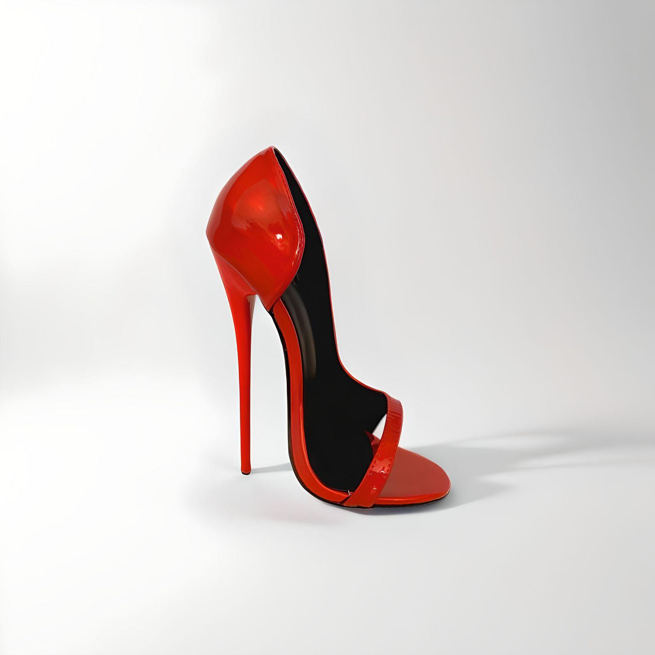 D'Orsay pearl red peep toe stiletto pumps – Highest Heels