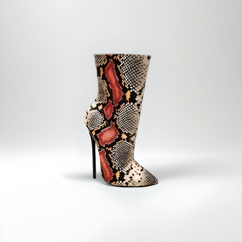 Ultra high heel stiletto snakeskin ankle boots 16cm 6" – Highest Heels